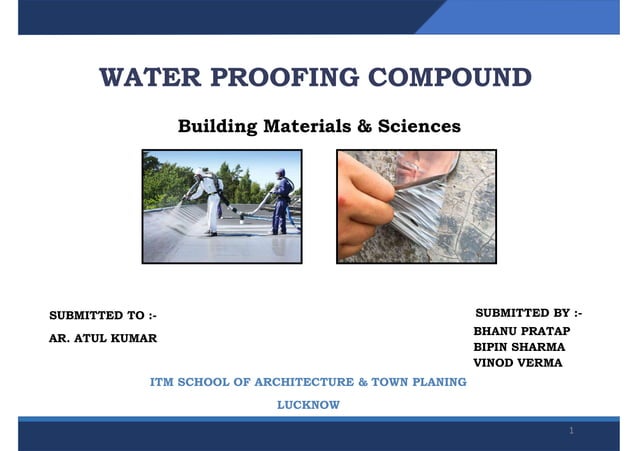 Water proofing compound | PDF | Chemistry | Science