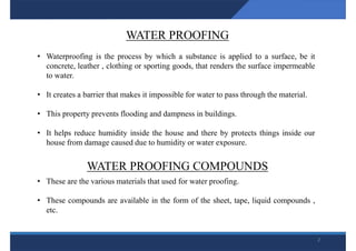 Water proofing compound | PDF