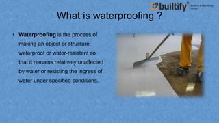 Waterproofing Of Concrete House | PPTX