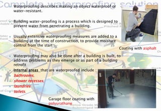 Waterproofing copmound | PPTX