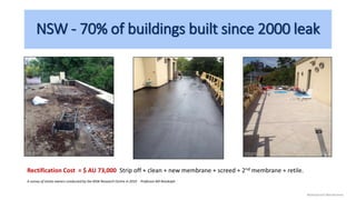 Waterproofing Failures & Defects Australia | PPTX