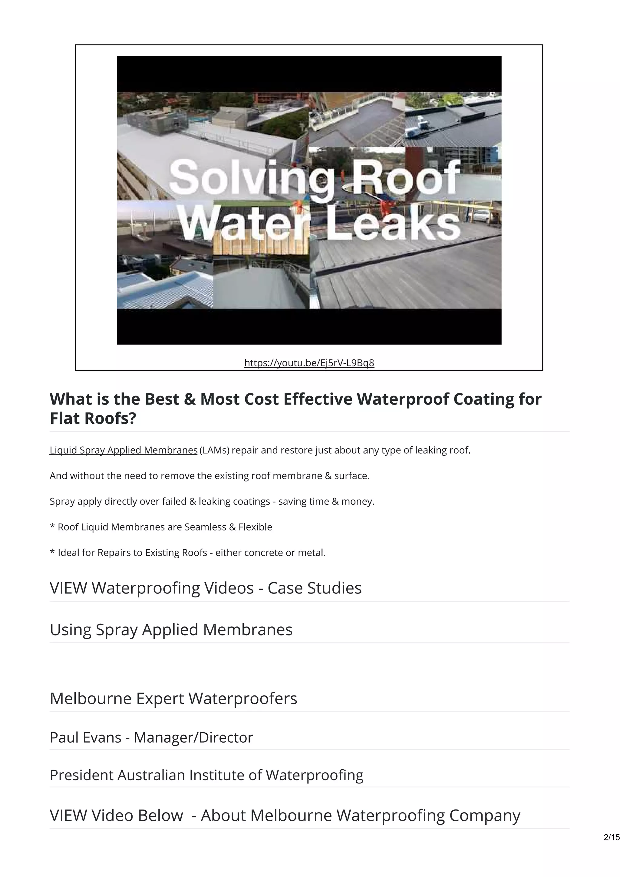Waterproofing Method for Concrete Roof Slab - How to Repair Leaking ...