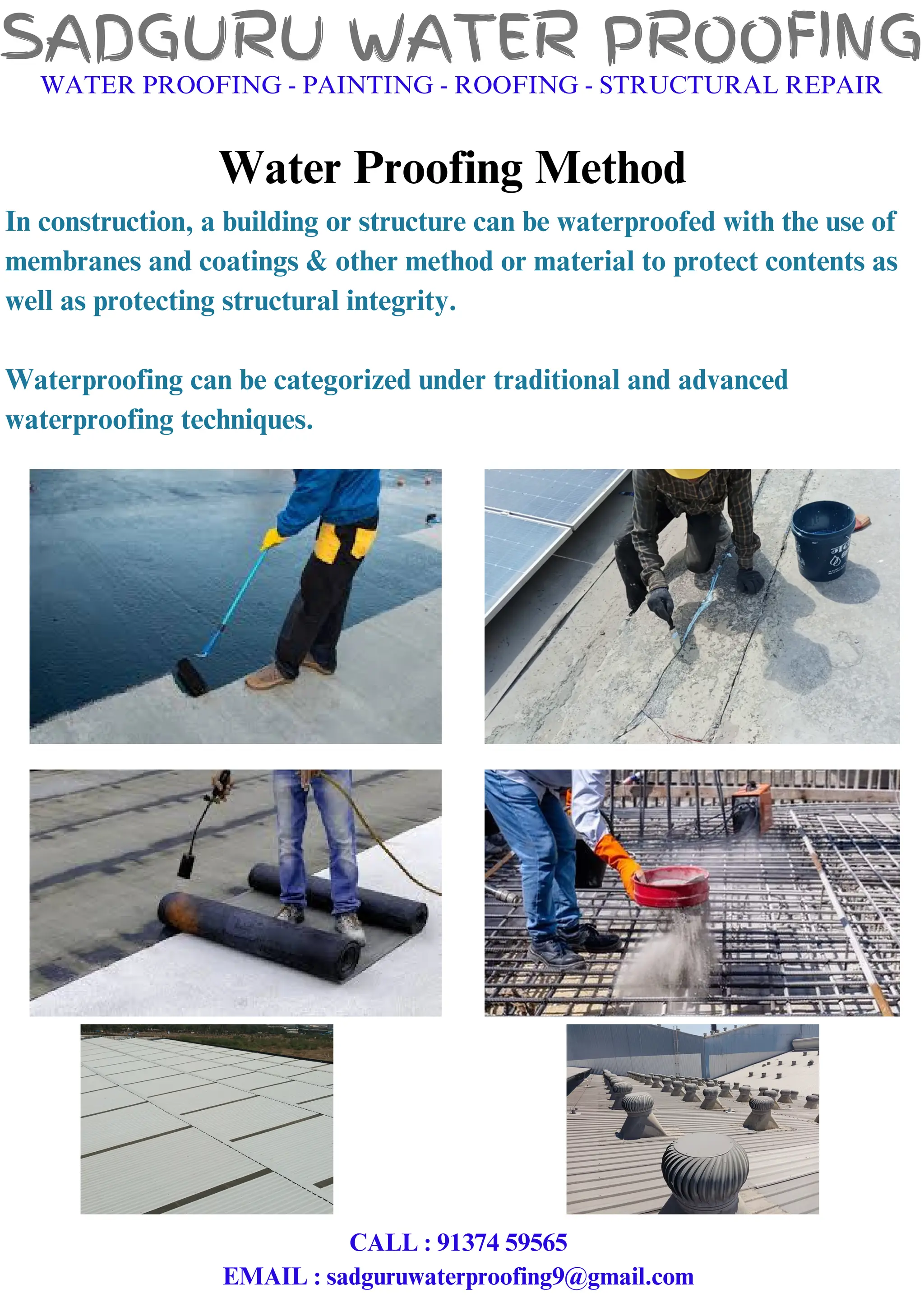 Water Proofing Method & Process and product | PDF
