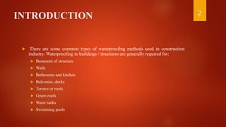 Water proofing methods | PPTX