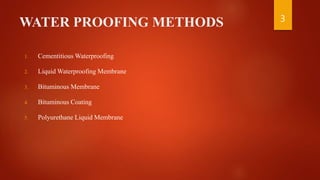 Water proofing methods | PPTX