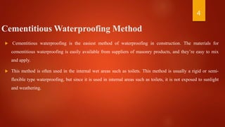 Water proofing methods | PPTX