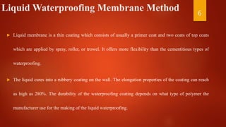 Water proofing methods | PPTX