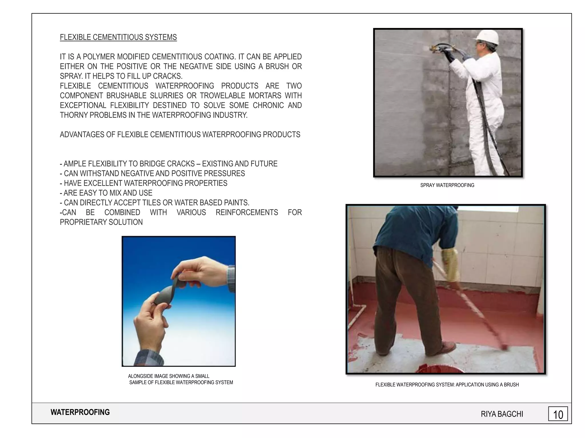 Waterproofing in building construction | PPTX
