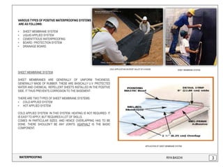 Waterproofing in building construction | PPTX