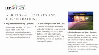 Waterproof Outdoor LED Flood Lights Enhancing Efficiency and Safety | PPTX