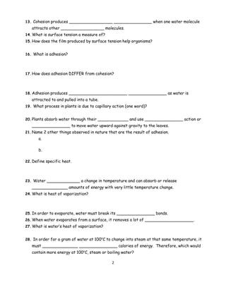 Water properties | PDF