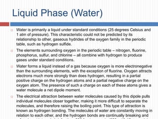 Water Properties, Structure and Benefits | PPTX