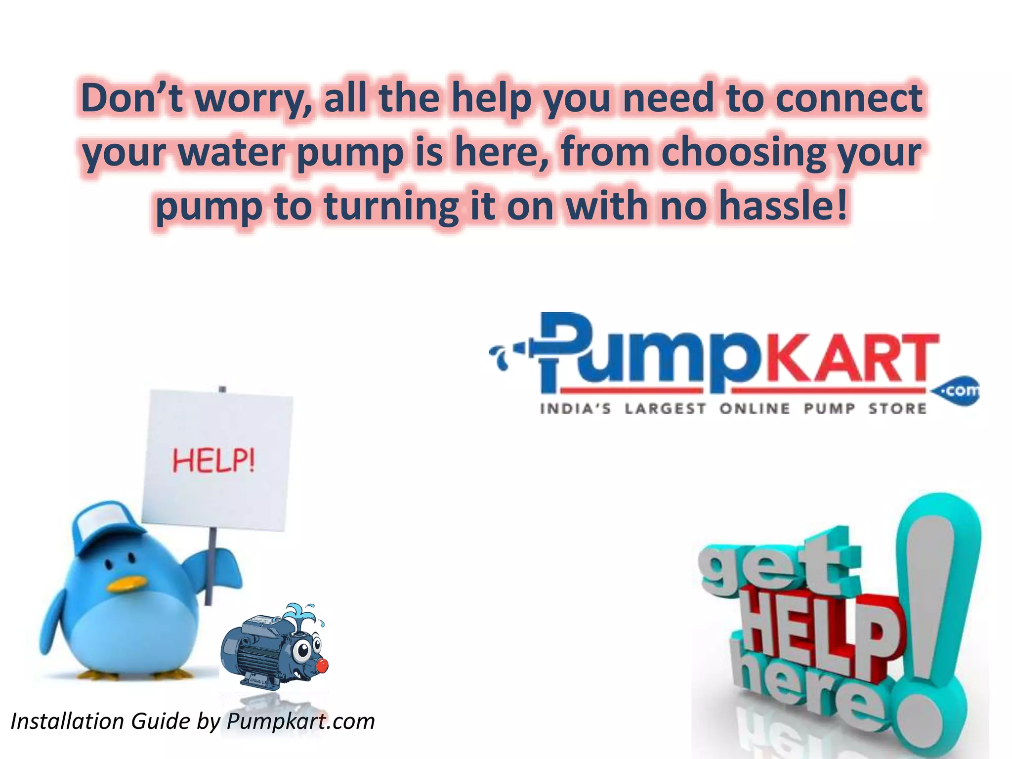 How to Install Water Pump | Water Pump Installation - Pumpkart.com