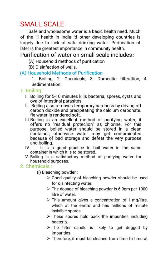 Water purification | PDF | Indoor Environmental Quality | Home & Garden