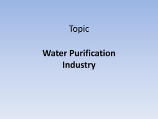 Water purification | PPT
