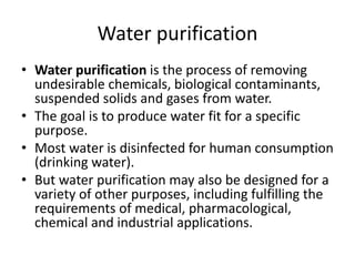 Water purification | PPTX