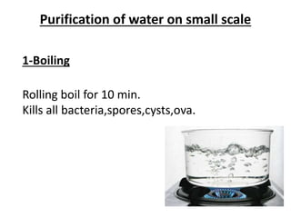 Water purification and pathogen control | PPTX
