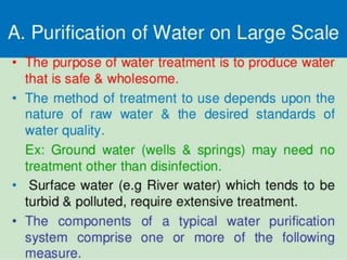 Water purification at large scale | PPTX