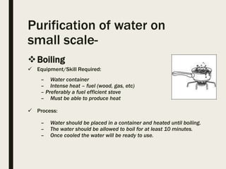 Water purification by samrat gurung | PPTX | Indoor Environmental ...
