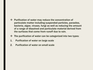 Water purification by samrat gurung | PPTX