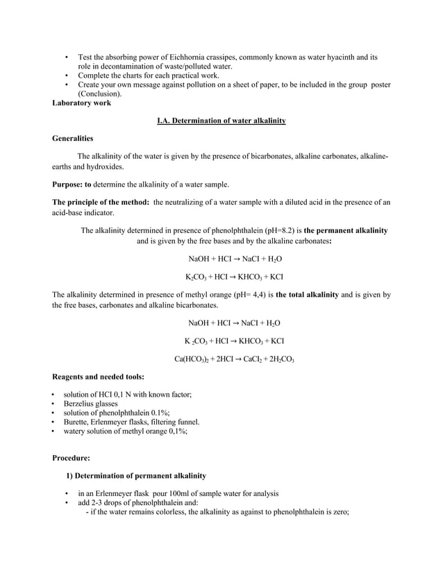 Water Purification in the Laboratory - Lesson Plan | PDF
