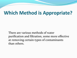 Water purification methods | PPT