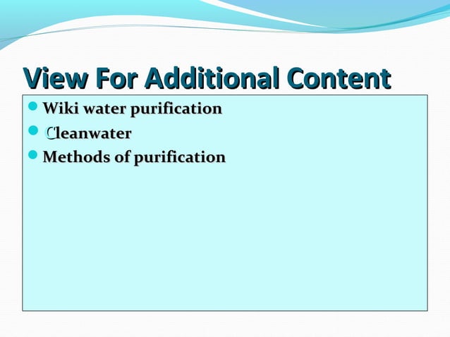 Water purification methods | PPT