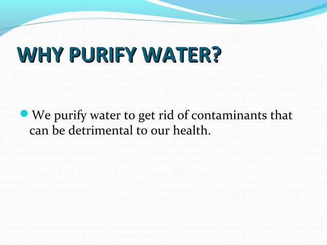 Water purification methods | PPT