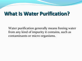Water purification methods | PPT