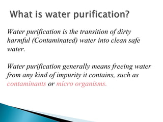 Water purification methods | PPT