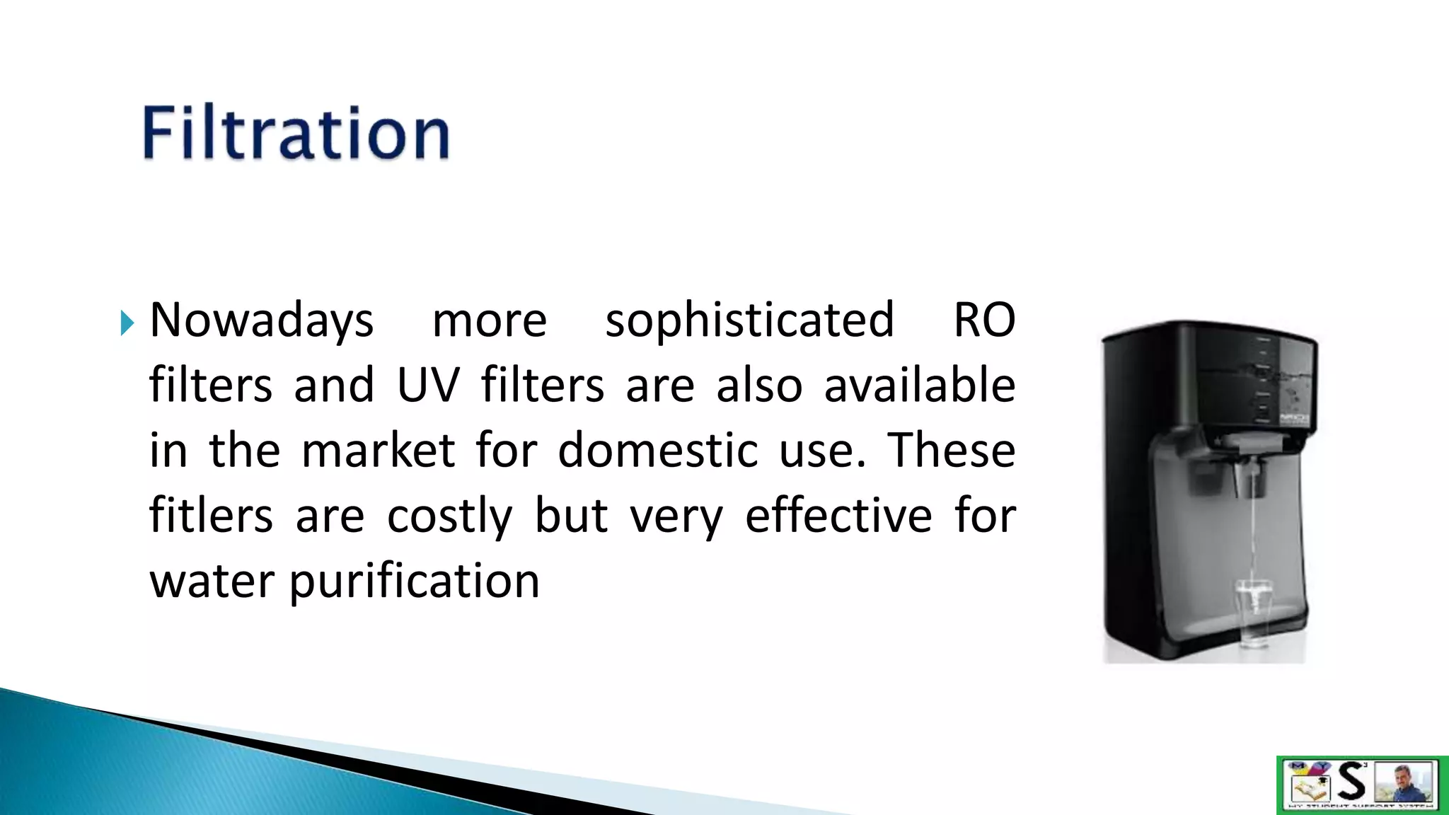 Water purification on small scale in english | PPTX