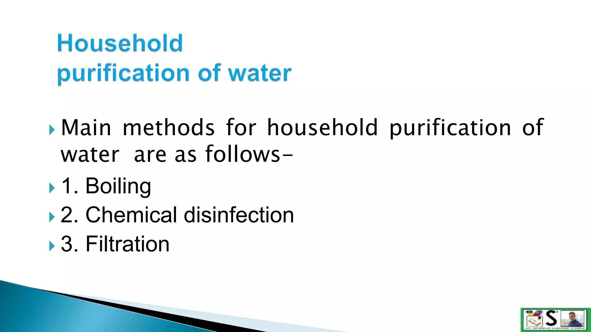 Water purification on small scale in english | PPTX