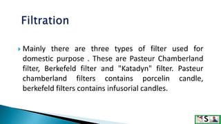 Water purification on small scale in english | PPTX