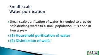 Water purification on small scale in english | PPTX