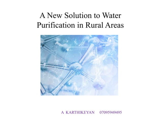 Water purification ppt | PPTX