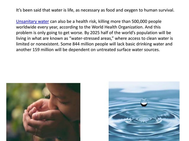 Water purification ppt | PPTX