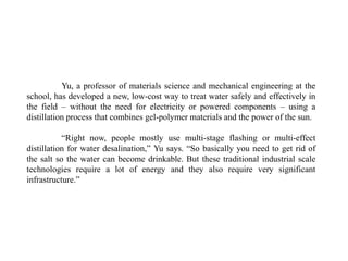 Water purification ppt | PPTX