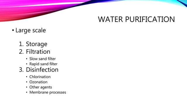 Water purification - large scale | PPTX | Indoor Environmental Quality ...