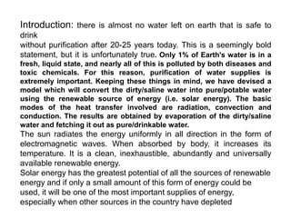 Water purification system | PPT