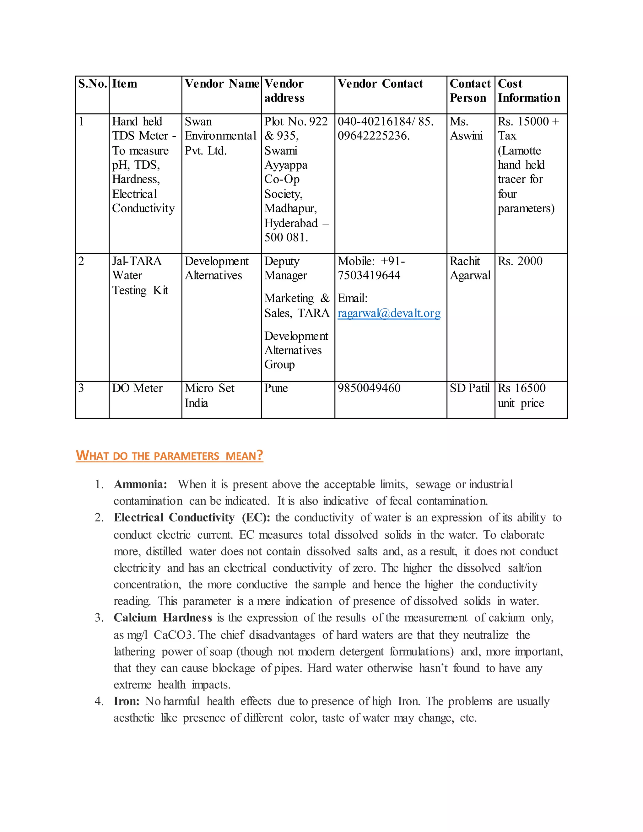 Water quality | DOCX