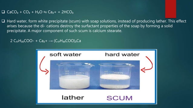 SIMPLE NOTES ON WATER HARDNESS AND SOFTENING METHODS | PPTX | Chemistry ...