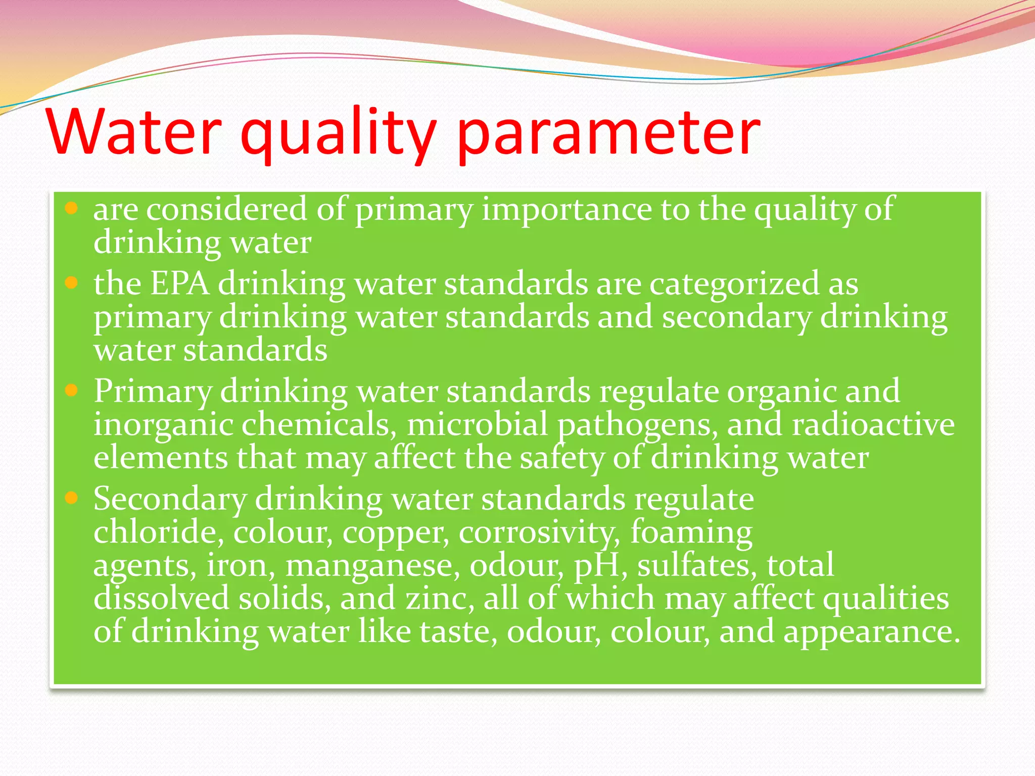 Water quality assessment | PPTX