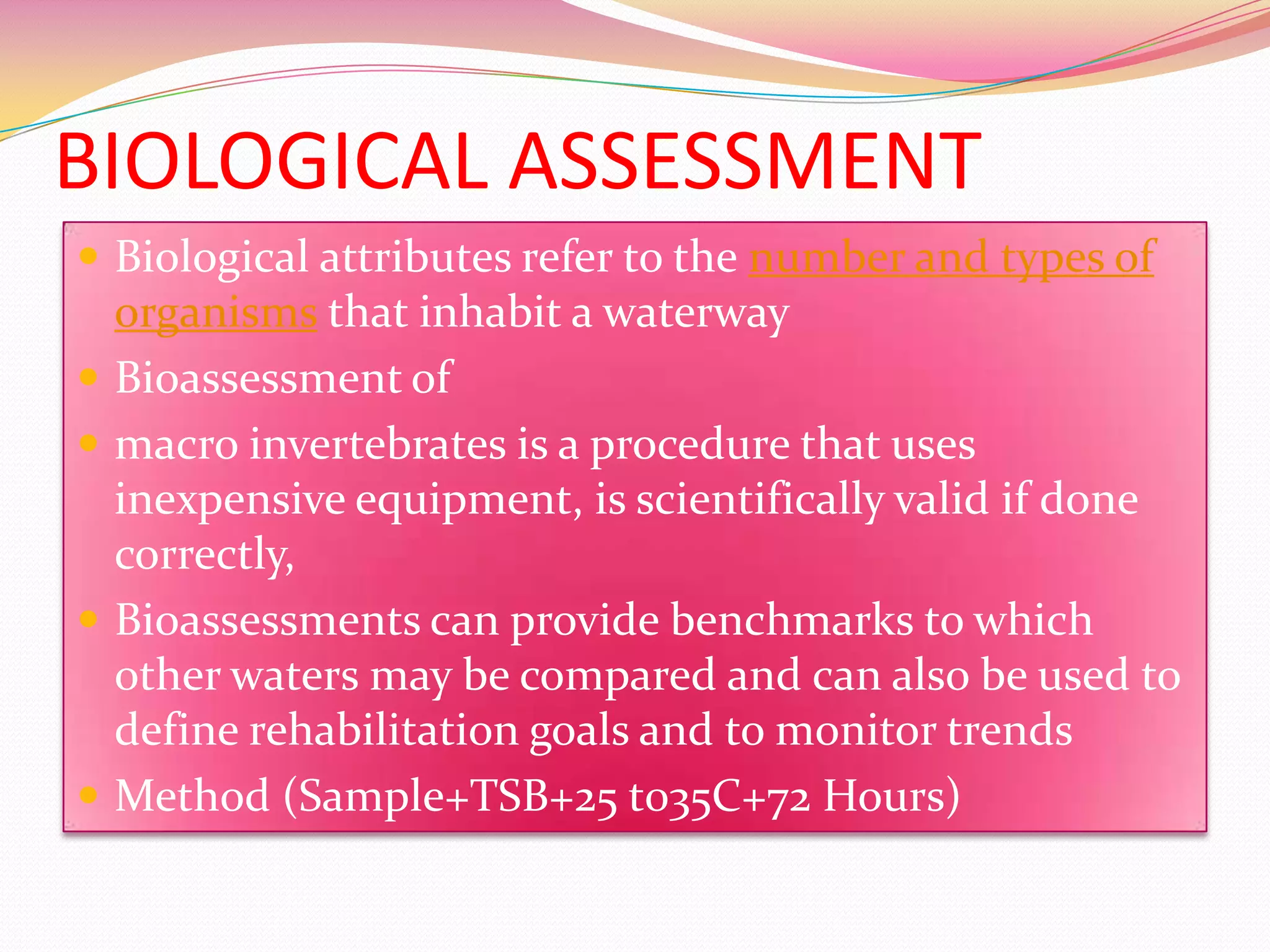 Water quality assessment | PPTX