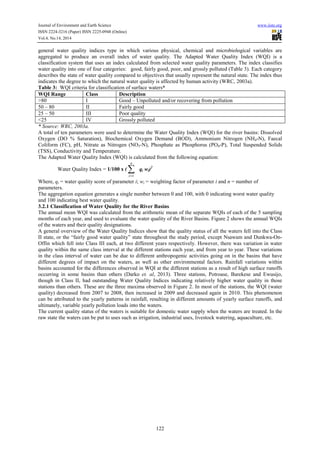 Water quality assessment of the southwestern and coastal river systems ...