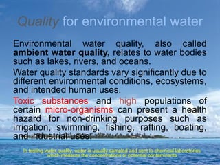 Water quality ,environmental concious manufacturing | PPT
