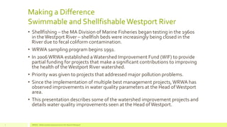 WRWA Water Quality Projects and Improvements @ Head of Westport | PPTX