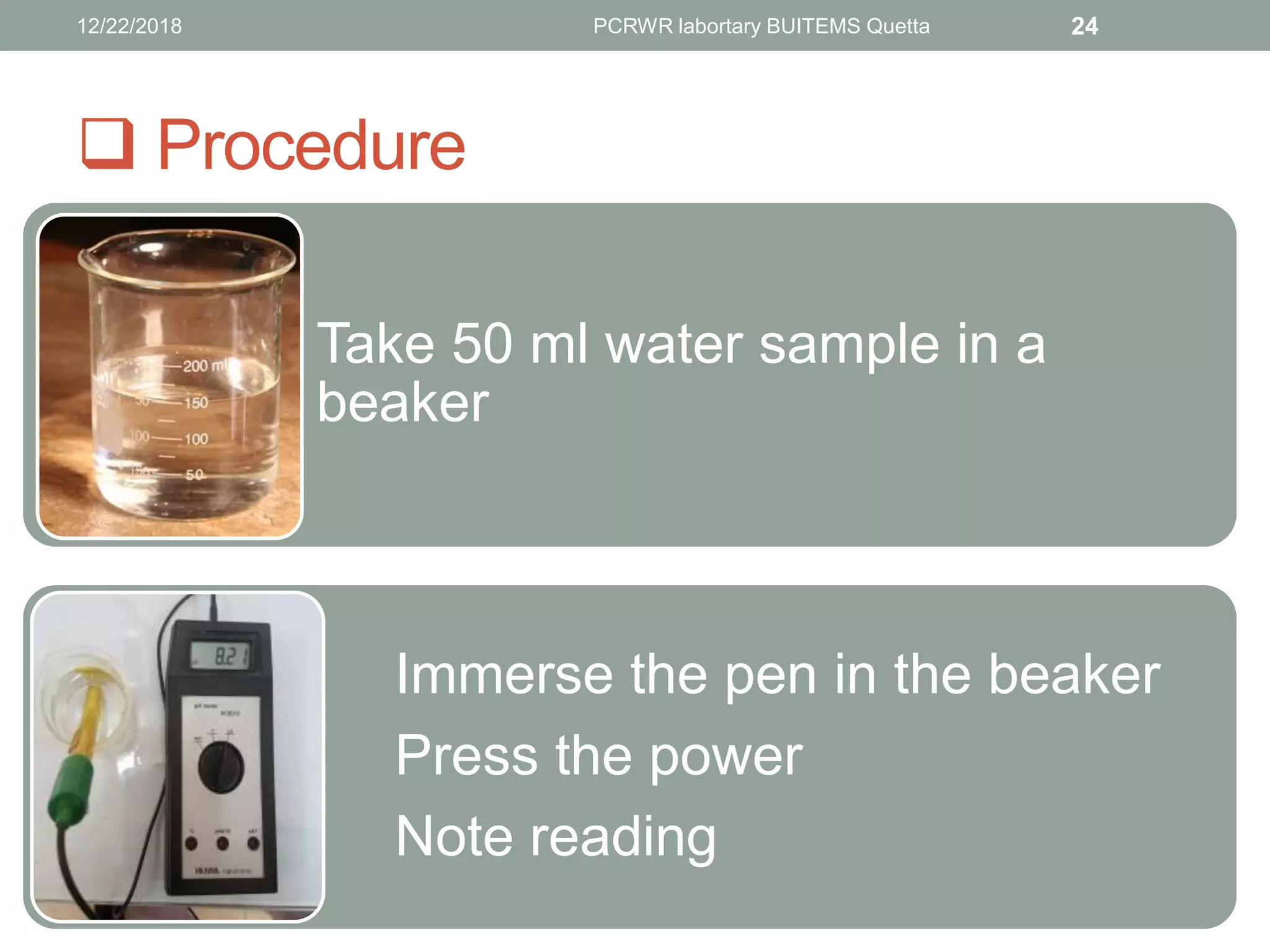 Water quality laboratories and different water quality testing | PPTX