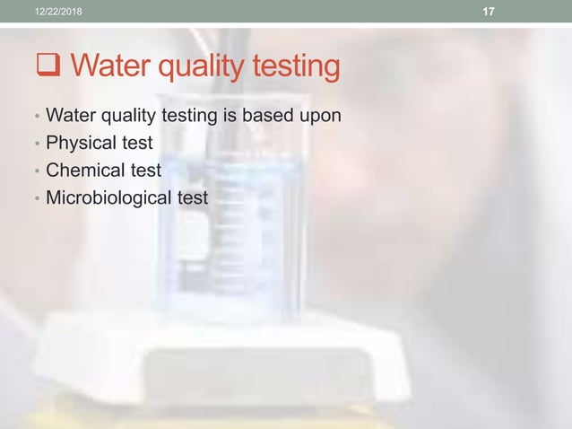Water quality laboratories and different water quality testing | PPTX ...
