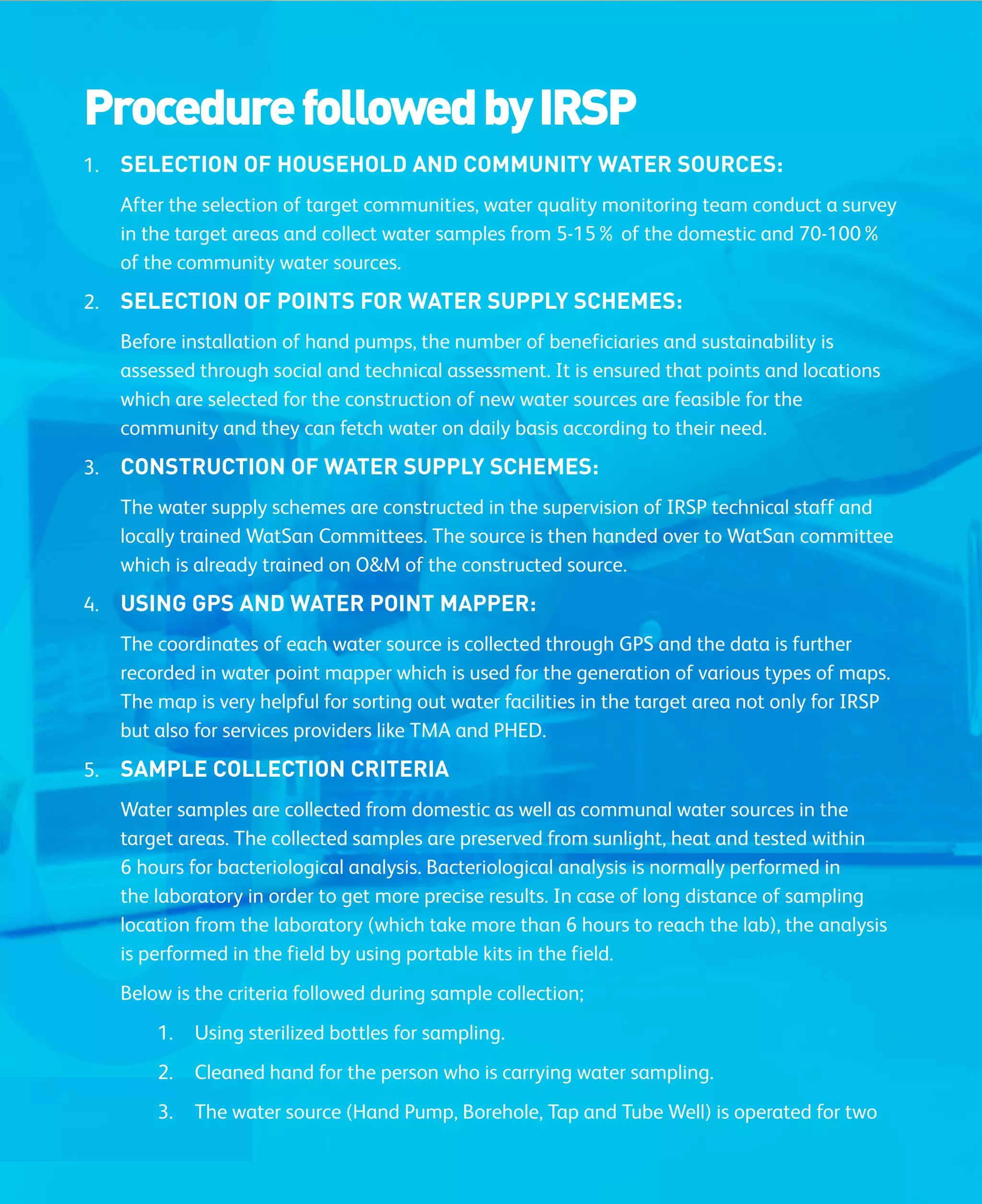 IRSP Water Quality Monitoring Protocol | PDF