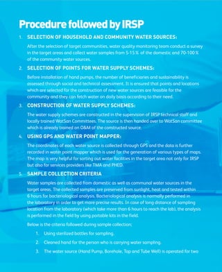 IRSP Water Quality Monitoring Protocol | PDF